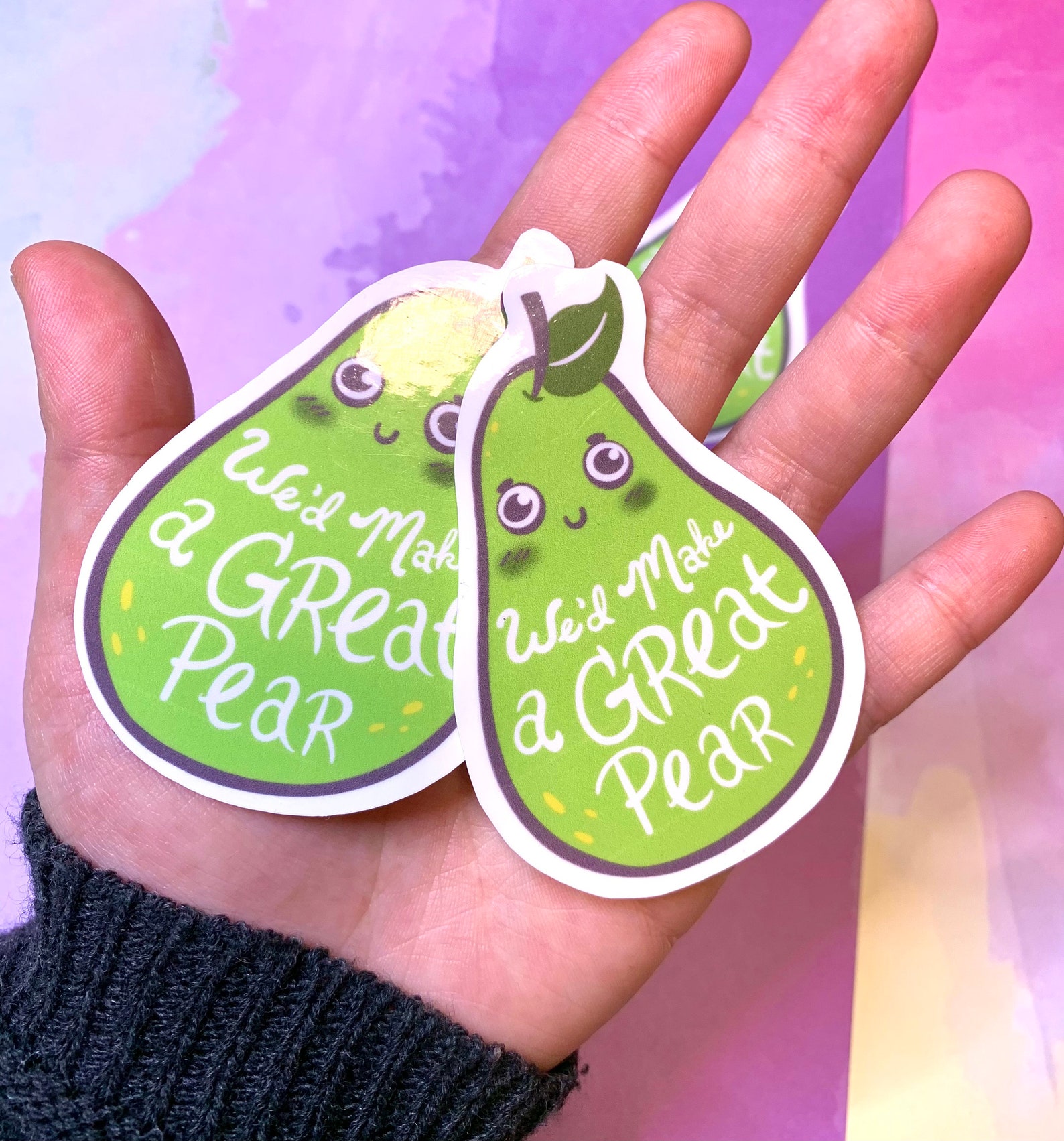 Make a Great Pear Pun Cute Pear Decal Laptop Pear Sticker - Etsy
