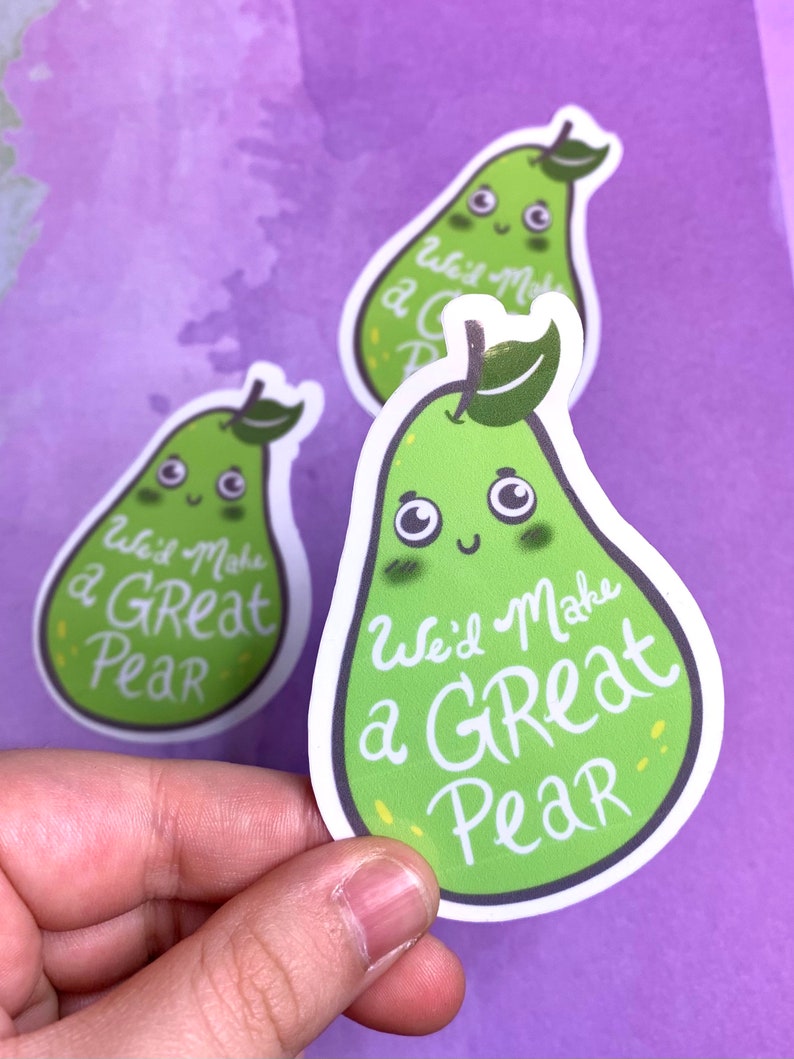 Make a Great Pear Pun Cute Pear Decal Laptop Pear Sticker - Etsy
