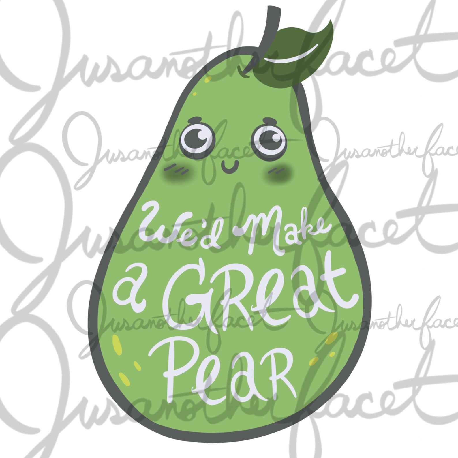Make a Great Pear Pun Cute Pear Decal Laptop Pear Sticker - Etsy