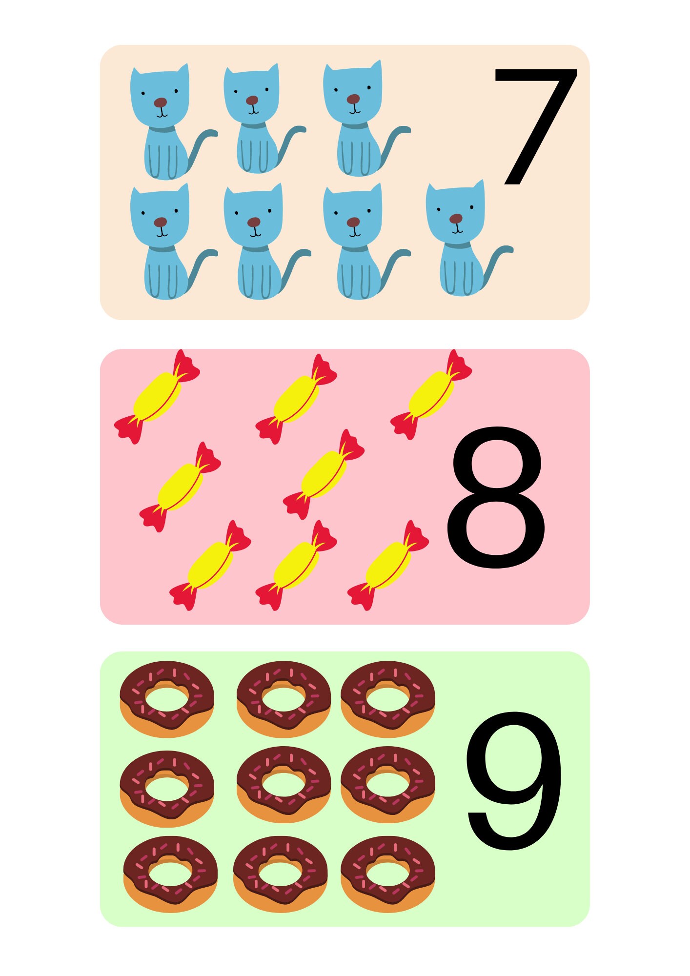 Números en español / counting 1-15 / preschool / flashcards / | Etsy