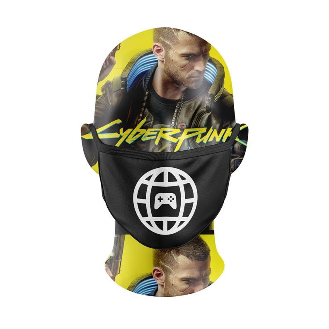 Gamer Face Mask Black Face Mask Video Game Mask Face Mask | Etsy