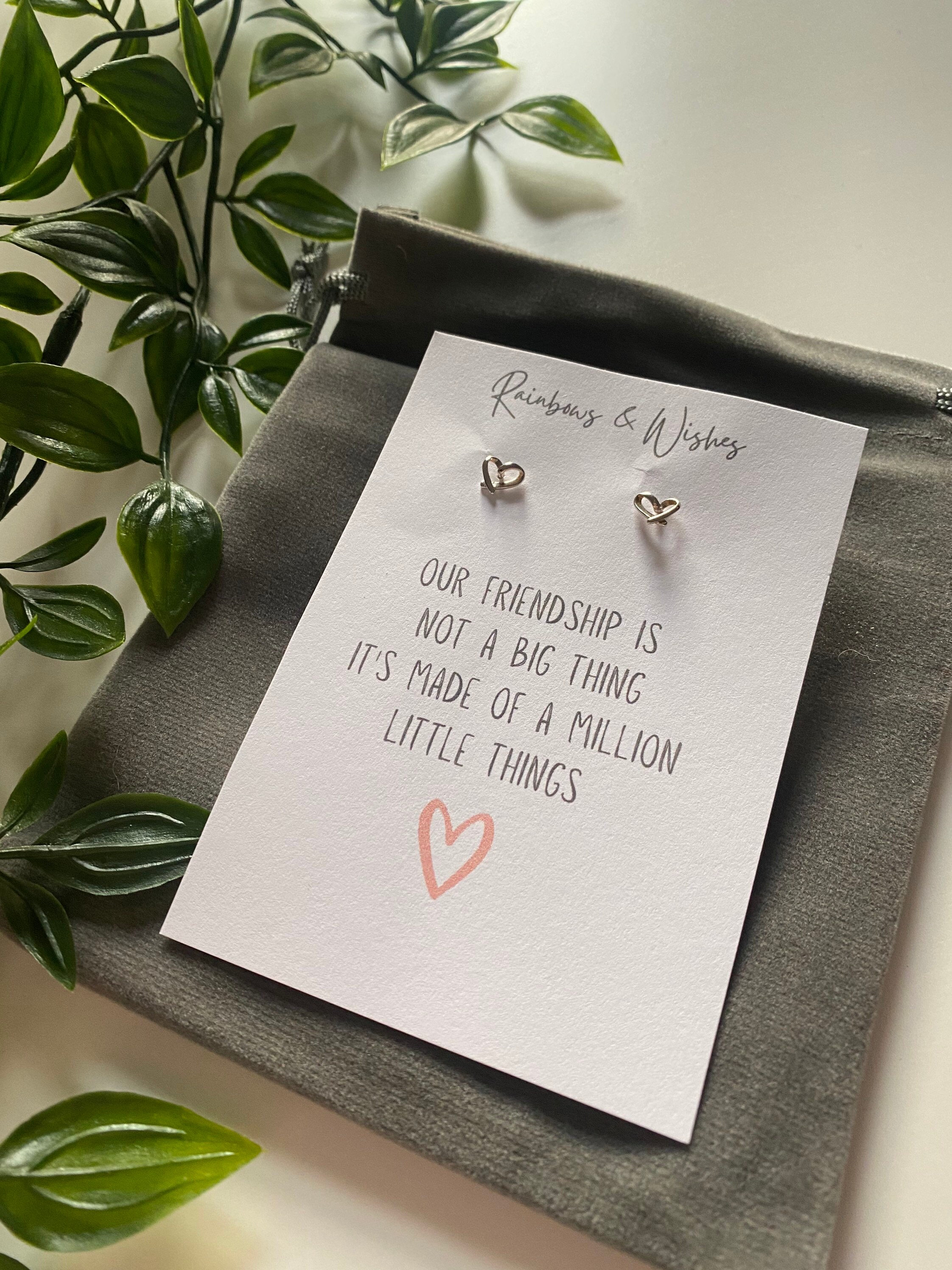 Bestie Letter Box Gift / Friend Ship / Earrings / Wish - Etsy