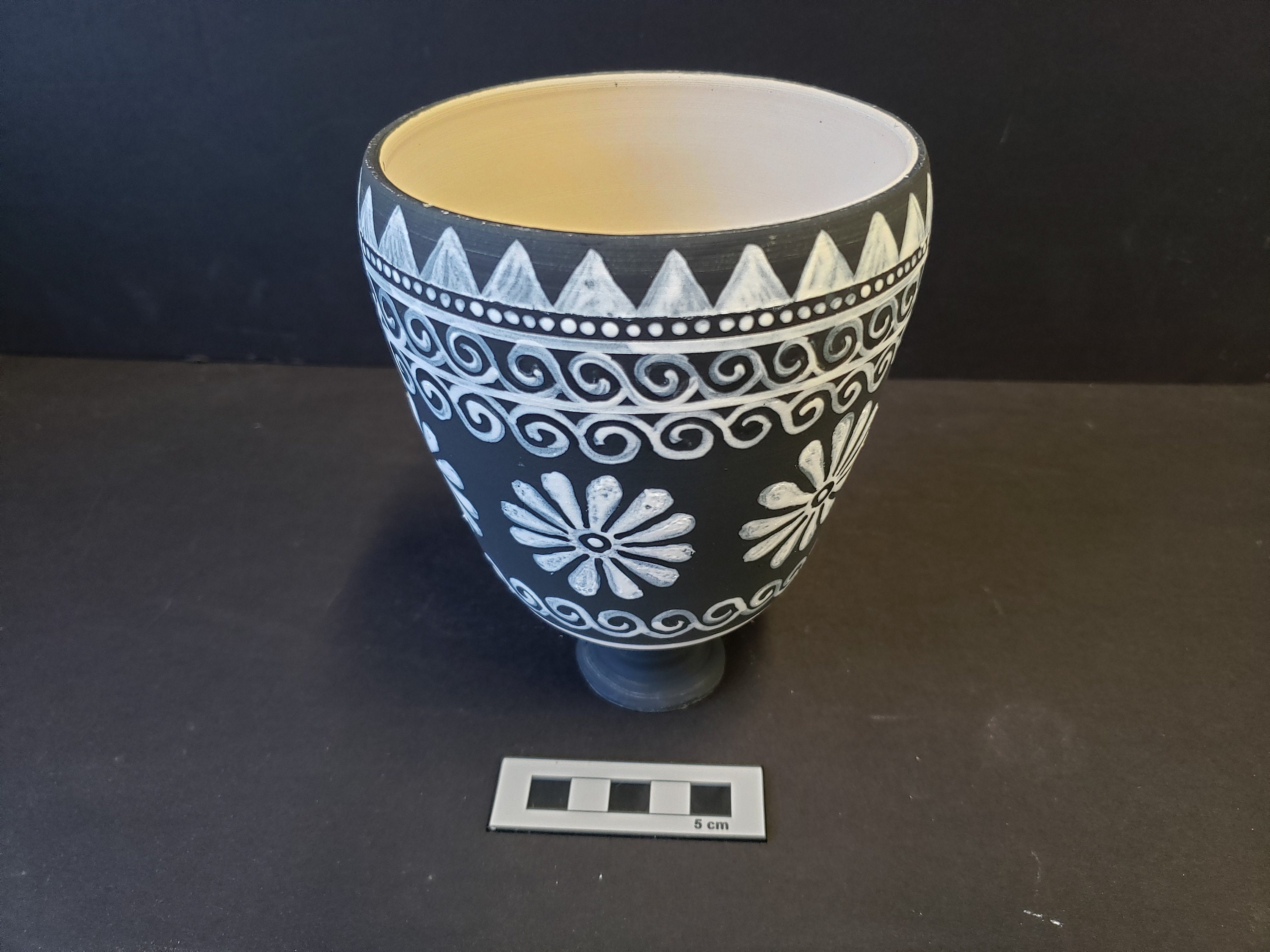 Nuzi Ware Daisy and Wave Goblet - Etsy