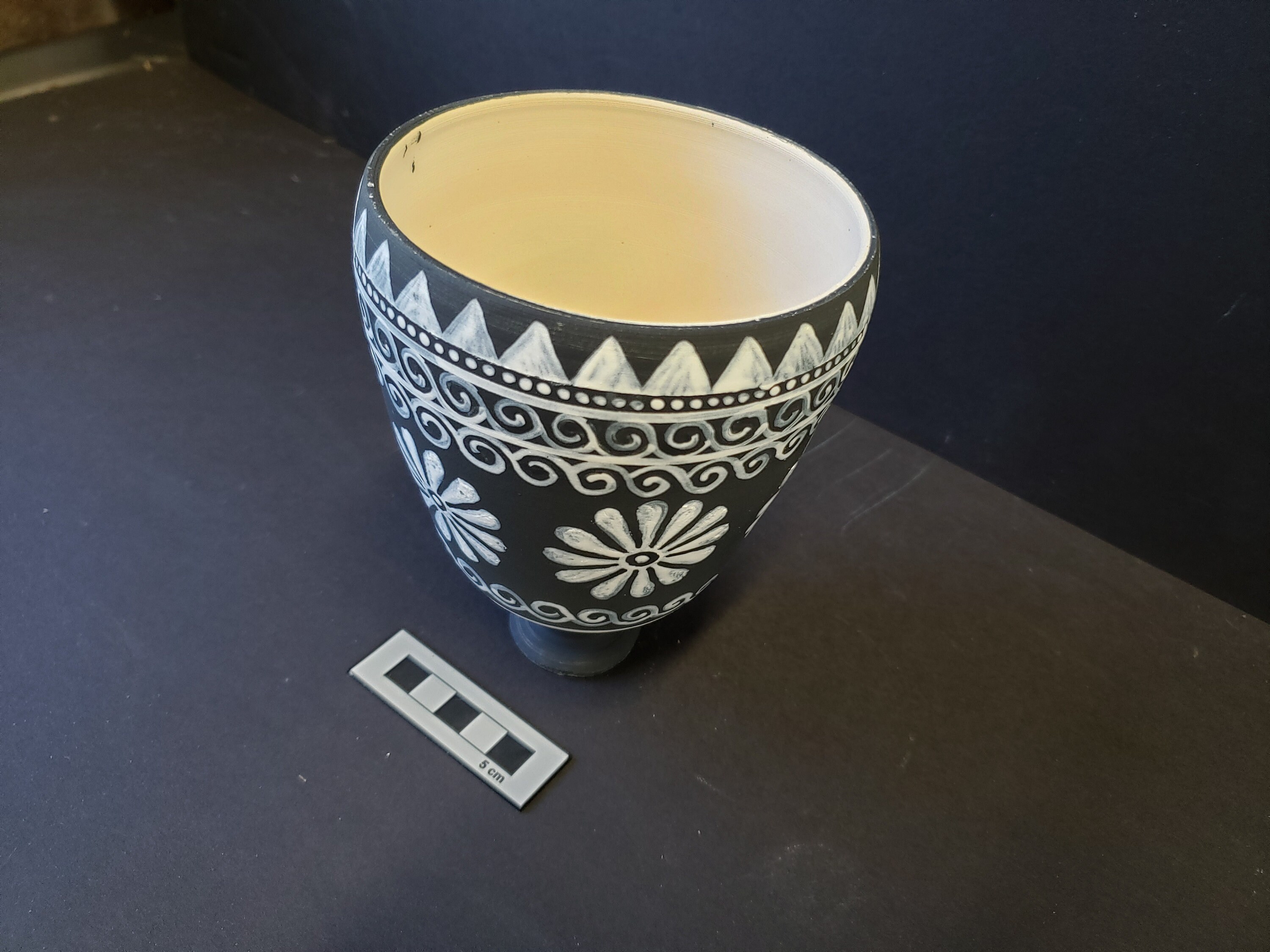 Nuzi Ware Daisy and Wave Goblet - Etsy