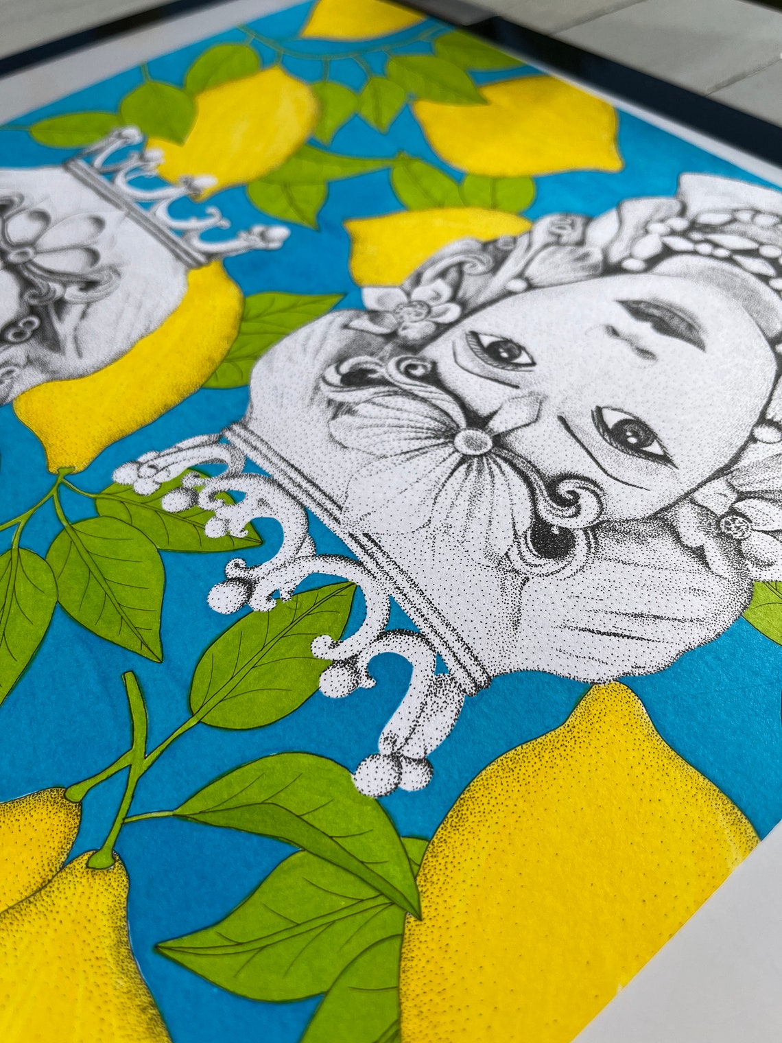 ORIGINAL Testa Di Moro Sicilia Drawing - Etsy