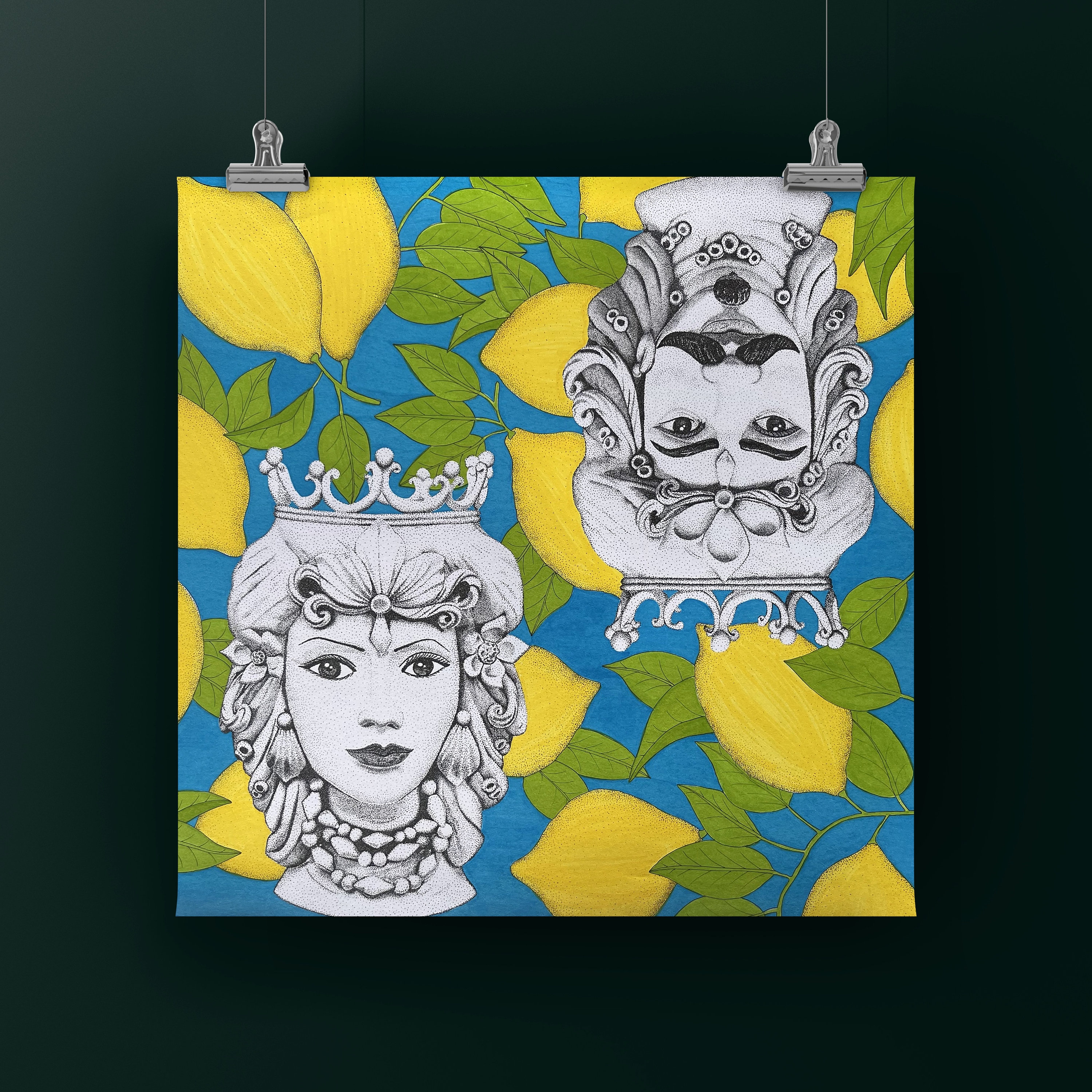 PRINT Testa Di Moro Sicilia Drawing - Limited Edition - Etsy