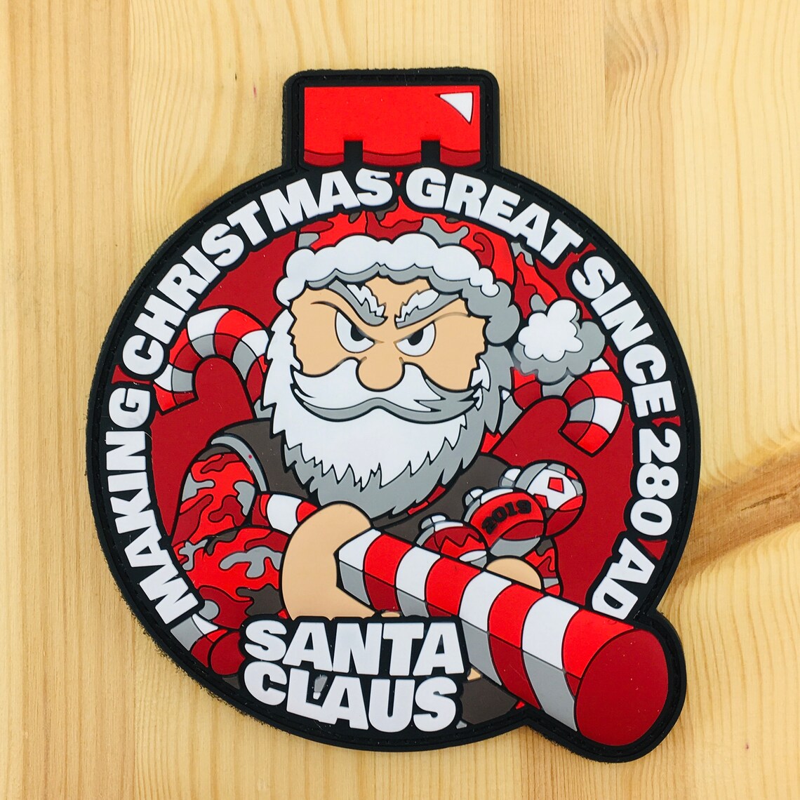 Holiday Tactical Patch Santa Claus is making Christmas | Etsy