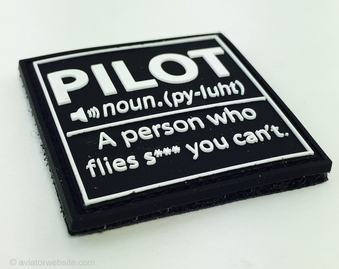 PVC Patch definition of Pilot Funny Aviation Morale Patches - Etsy