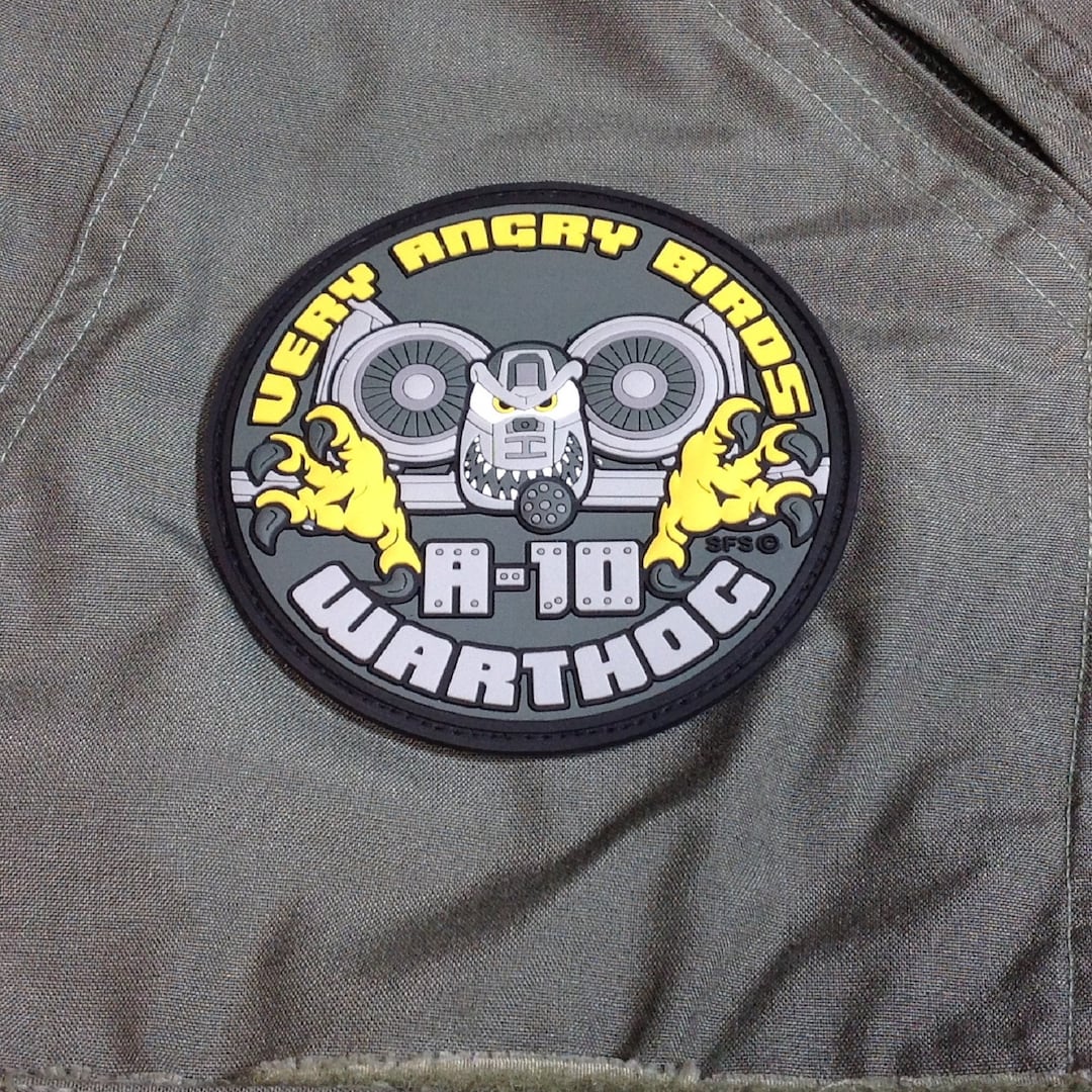 PVC Patch "very Angry Birds" A-10 Thunderbolt - Aviation Patches - Etsy