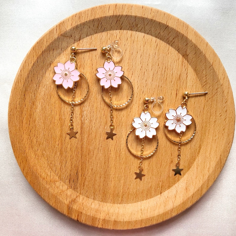 Sakura Earrings - Etsy