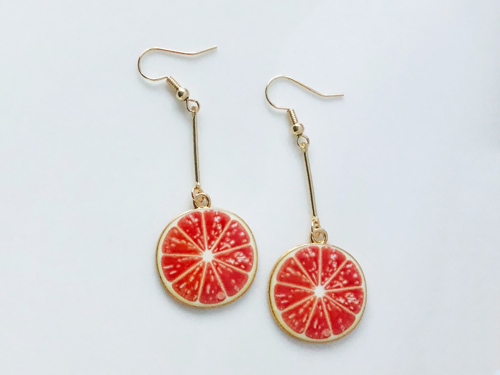 Cute Fruit Lime/lemon/grapefruit Earrings, Dangle Earrings Clip-on/stud ...