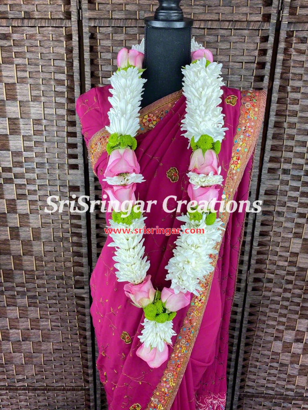 Fresh Flower Varmala – Indian Wedding Garland With Mums, Pompoms ...