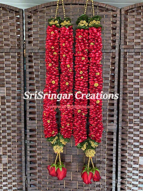 Handmade Rose Petal Varmala – Indian Wedding Garland, Fresh Flowers ...
