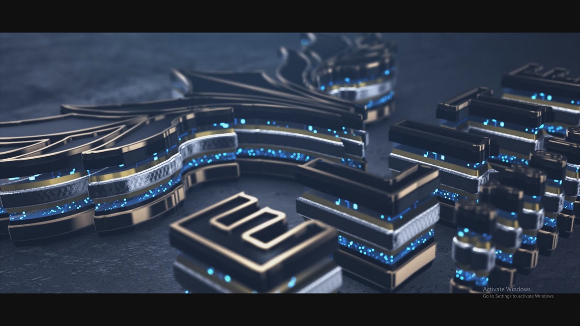 Youtube Intro3d Logo Animationtext Glow and Glitch at the End Animated ...