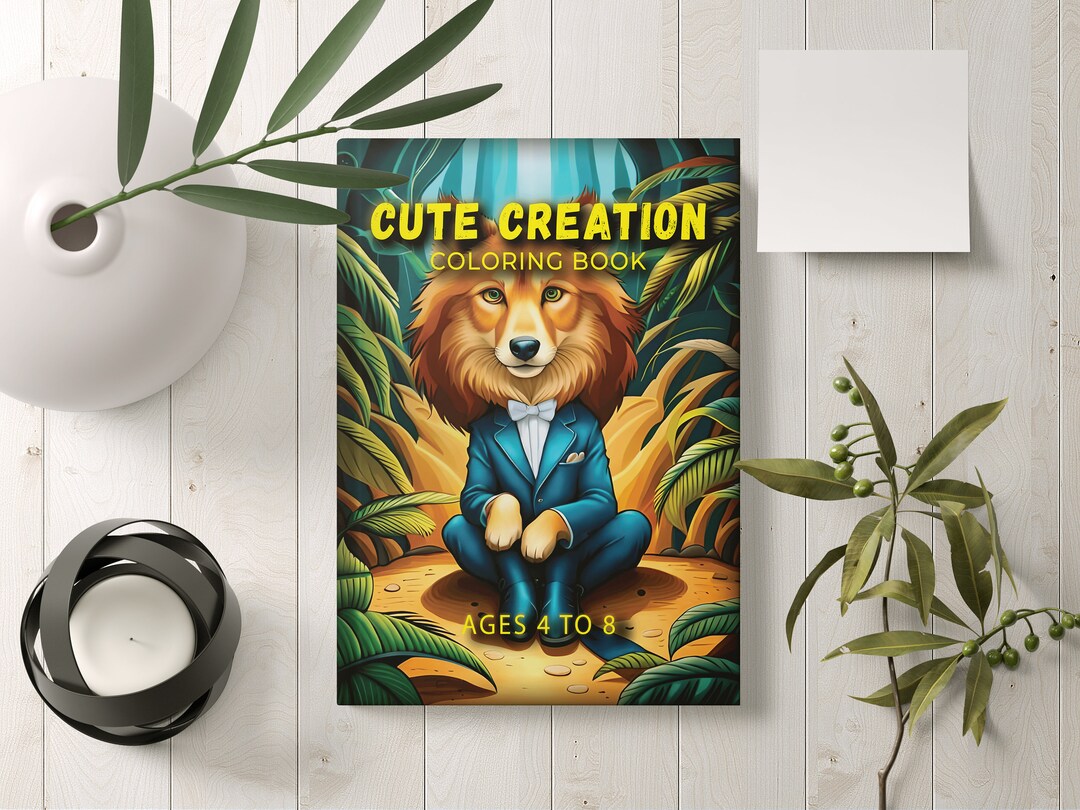 Cute Coloring Pages, for Kids, Digital Download, Coloring Book, Animal ...