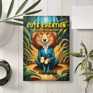 Cute Coloring Pages, for Kids, Digital Download, Coloring Book, Animal ...