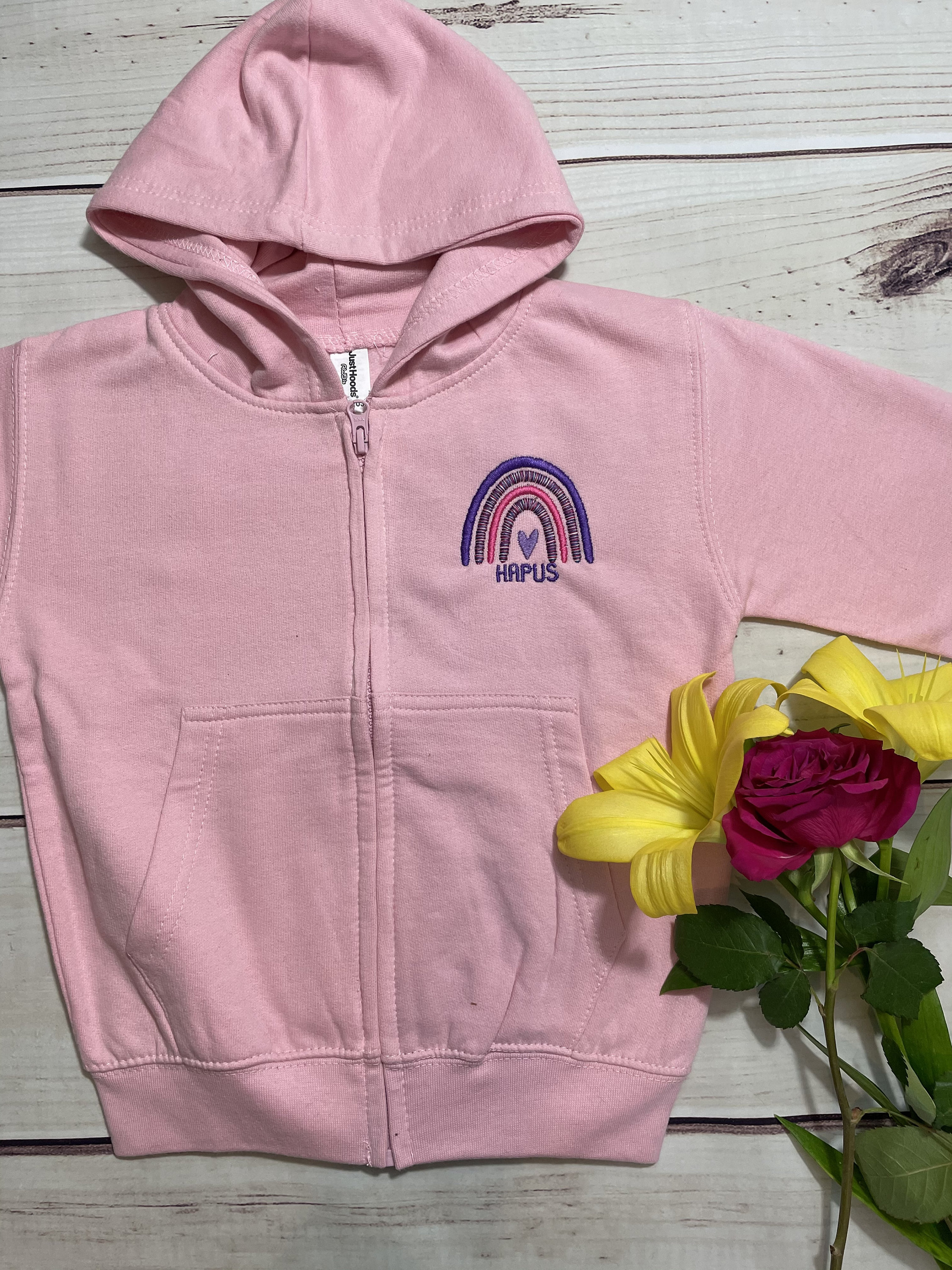 Childrens Zip up Hood Be Kind Bydd Garedig Rainbow Enfys Hwdi Zip ...