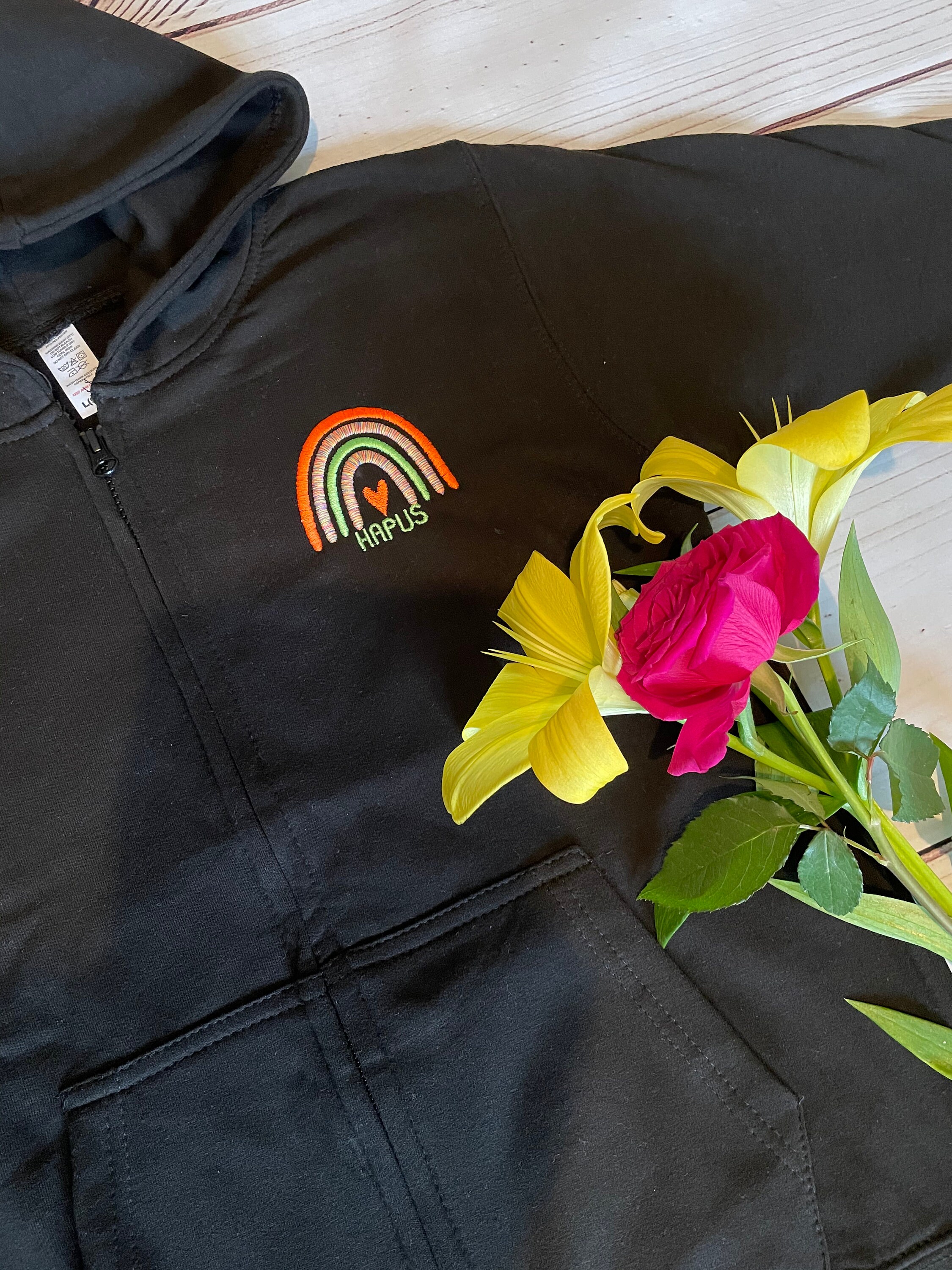 Childrens Zip up Hood Be Kind Bydd Garedig Rainbow Enfys Hwdi Zip ...