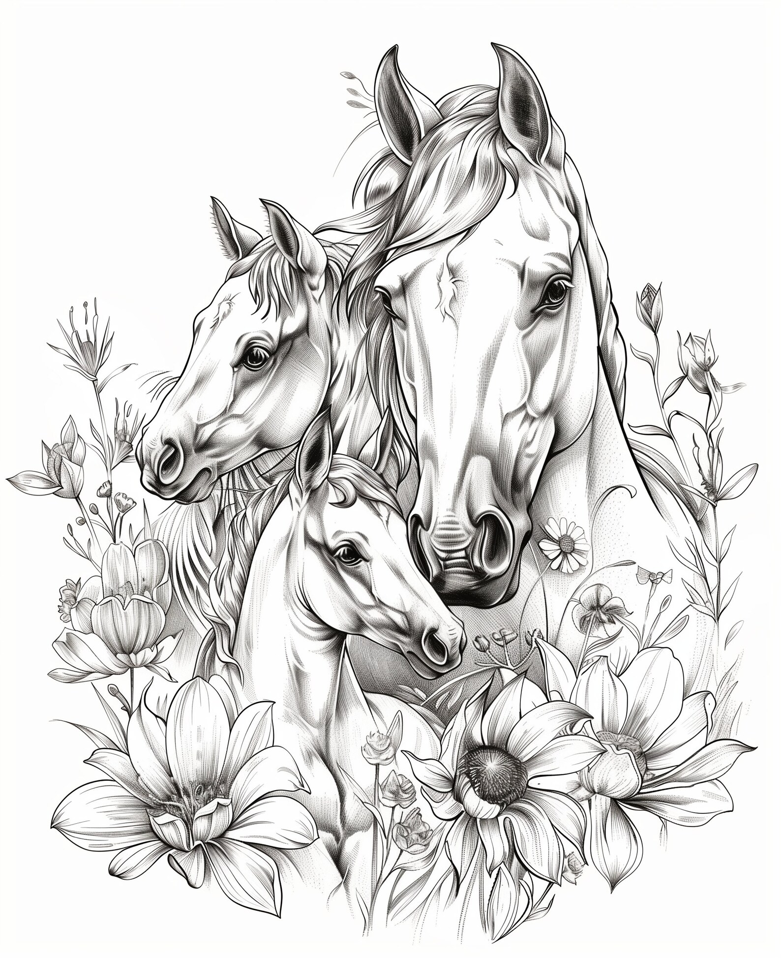 Horse Coloring Pages Adult and Kids Horse Coloring Pages Printable ...