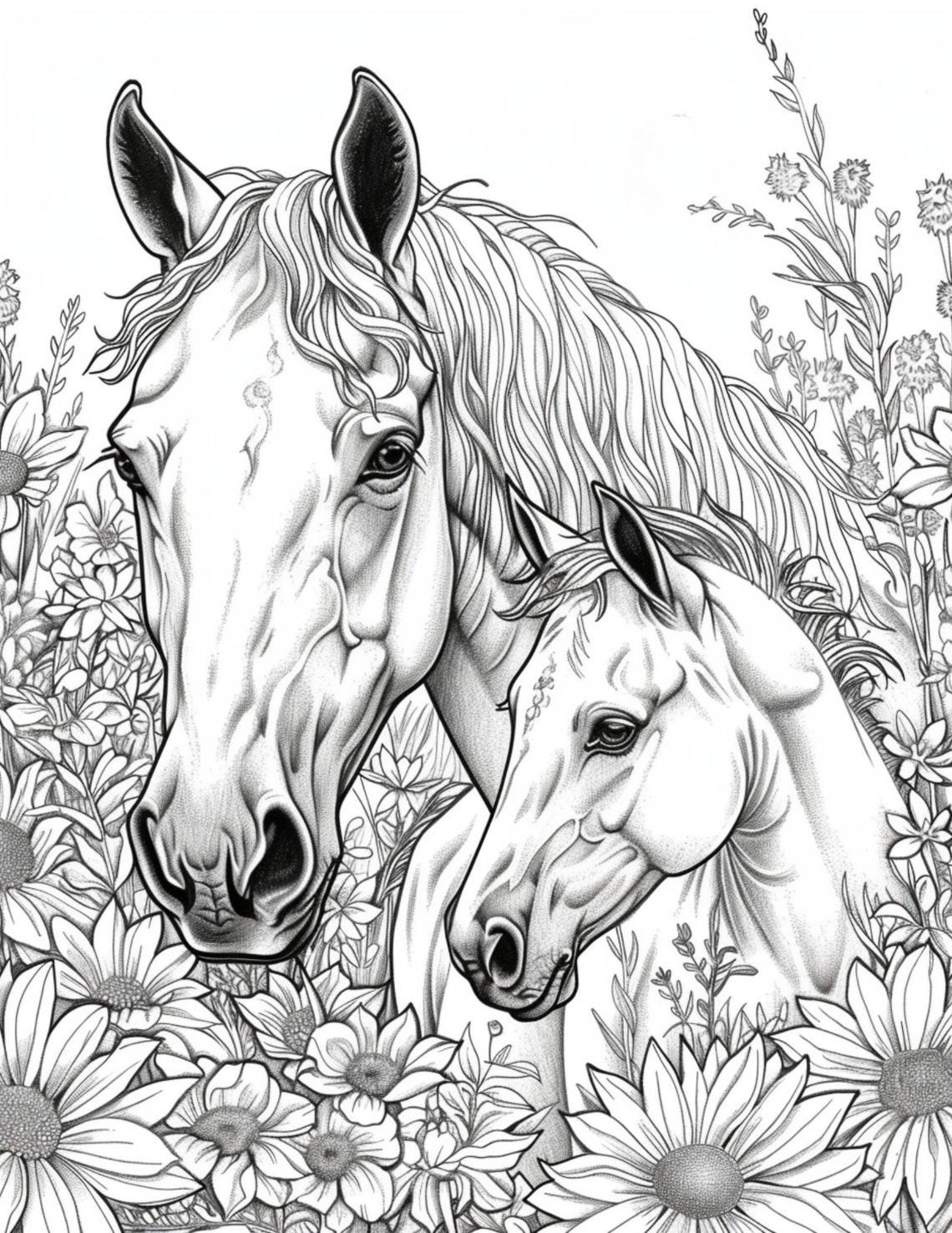 Horse Coloring Pages Adult and Kids Horse Coloring Pages Printable ...