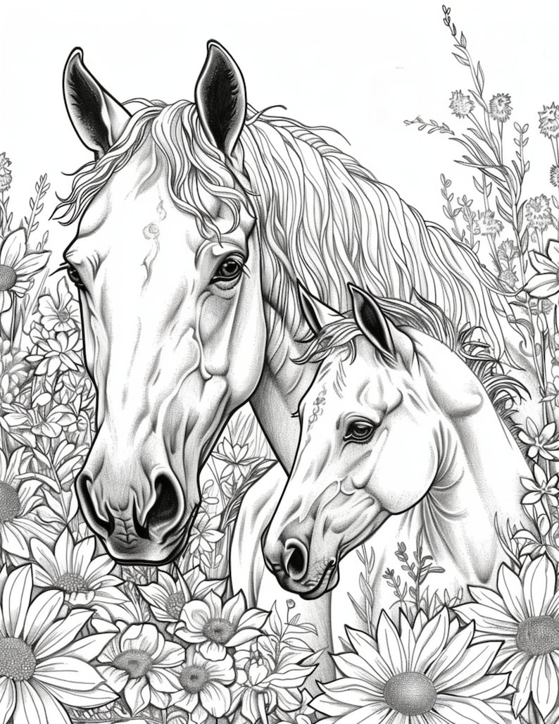 Horse Coloring Pages Adult and Kids Horse Coloring Pages Printable ...