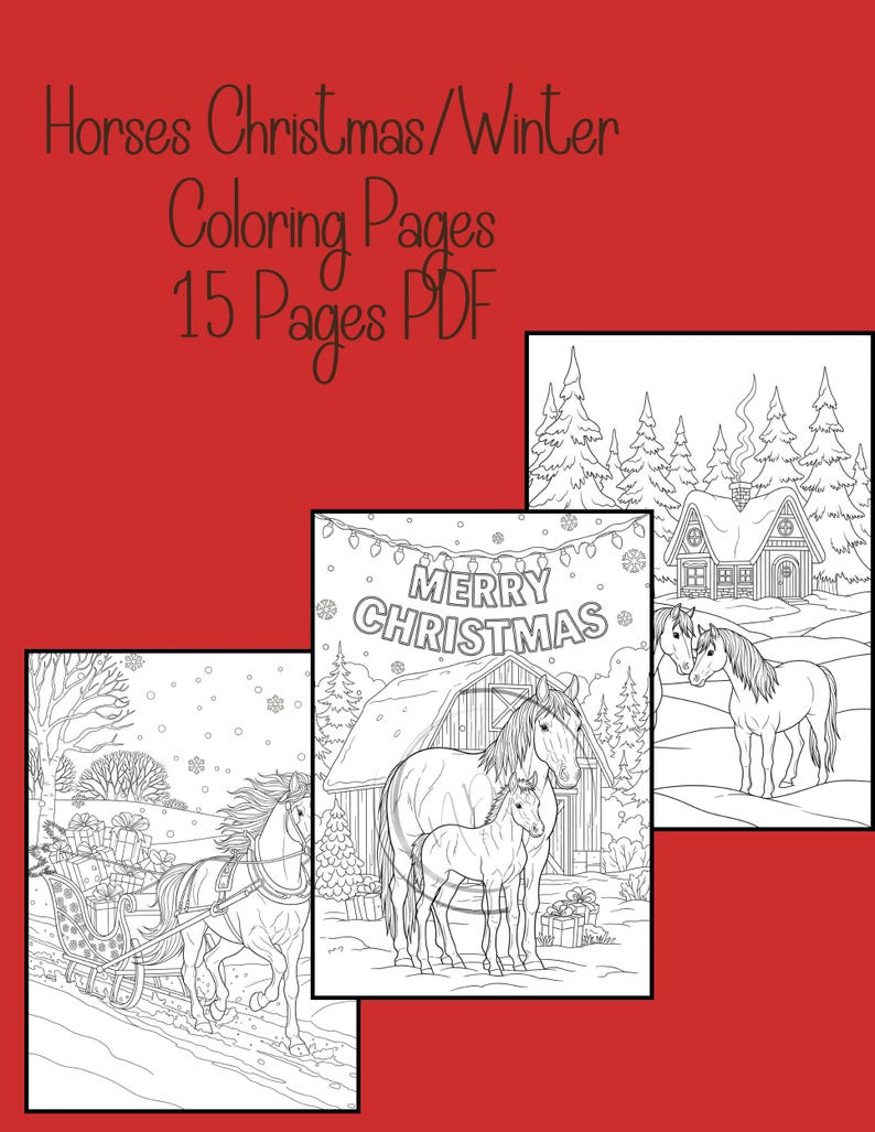 Horse Coloring Pages, Horse Christmas Coloring Pages Printable Horse ...