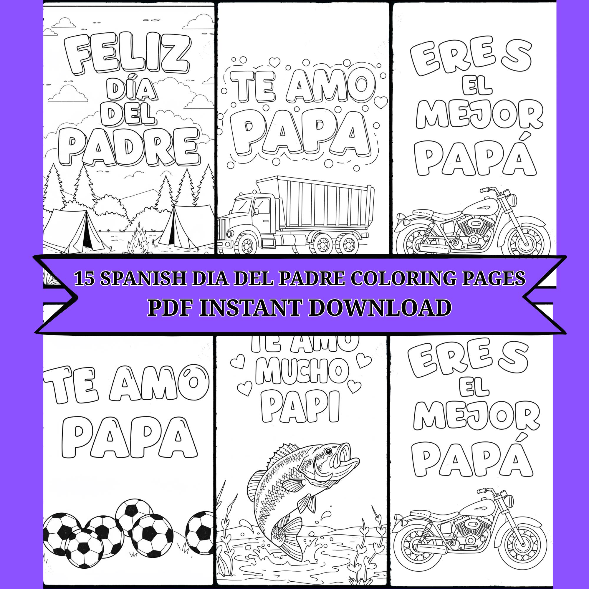 15-spanish Father's Day Coloring Pages|spanish Coloring Sheets| Feliz ...