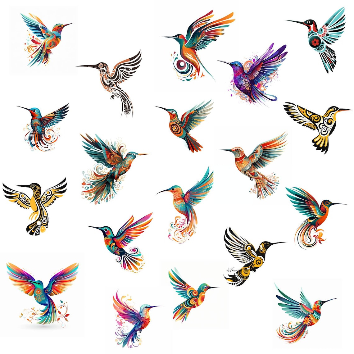 Hummingbird Clipart, Native American Hummingbird, Beautiful Hummingbird ...