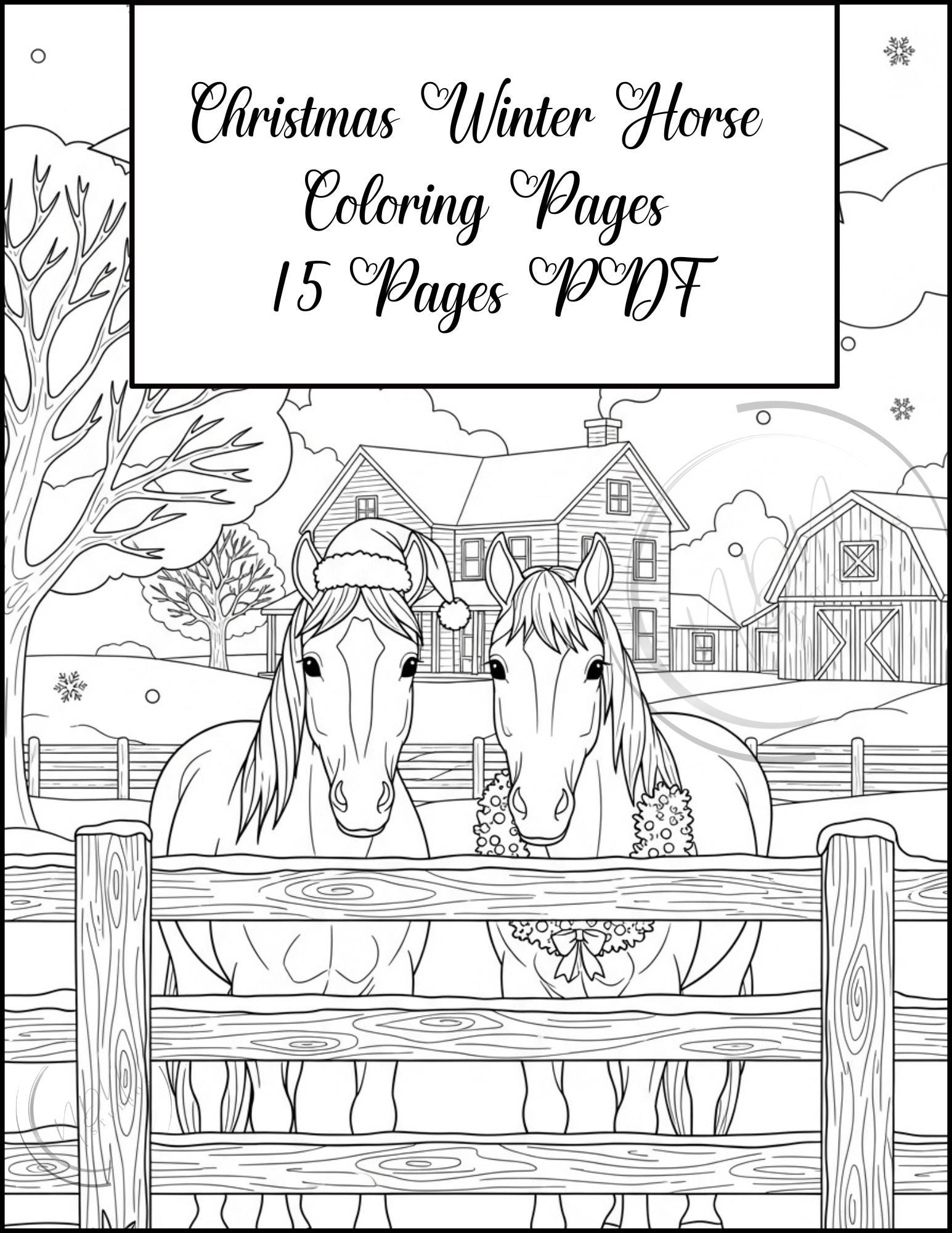 Horse Coloring Pages, Horse Christmas Coloring Pages Printable Horse ...
