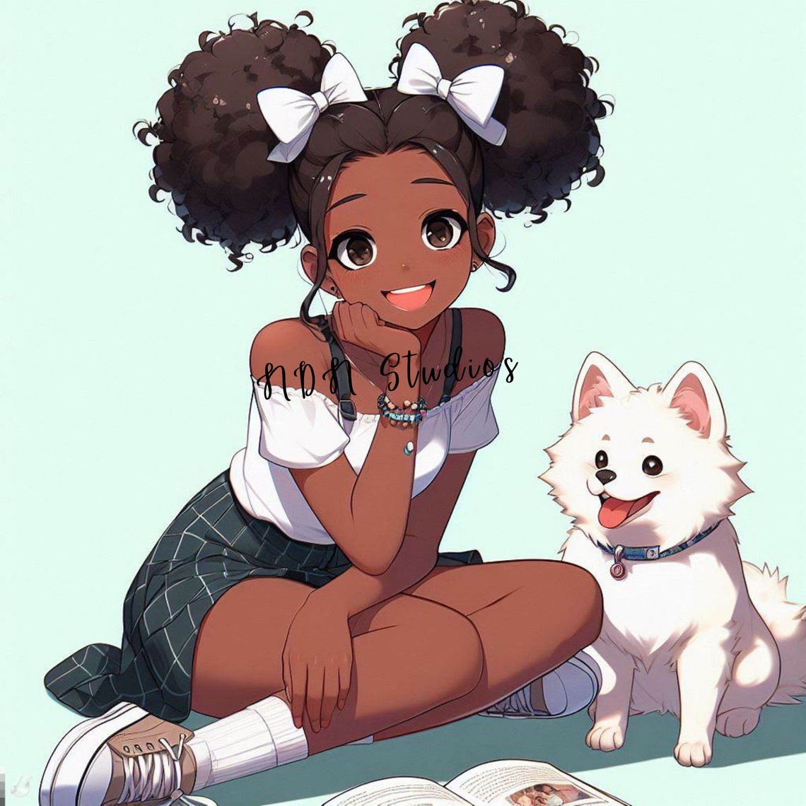 Anime Girls With Dogs Clipart PNG Anime Little Girls With Dogs Cute ...