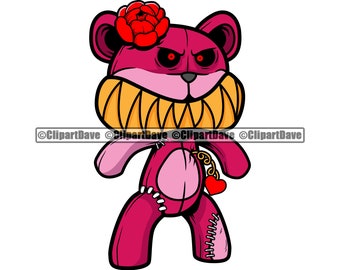 Drawing & Illustration Art & Collectibles Digital Teddy Bear Broken ...