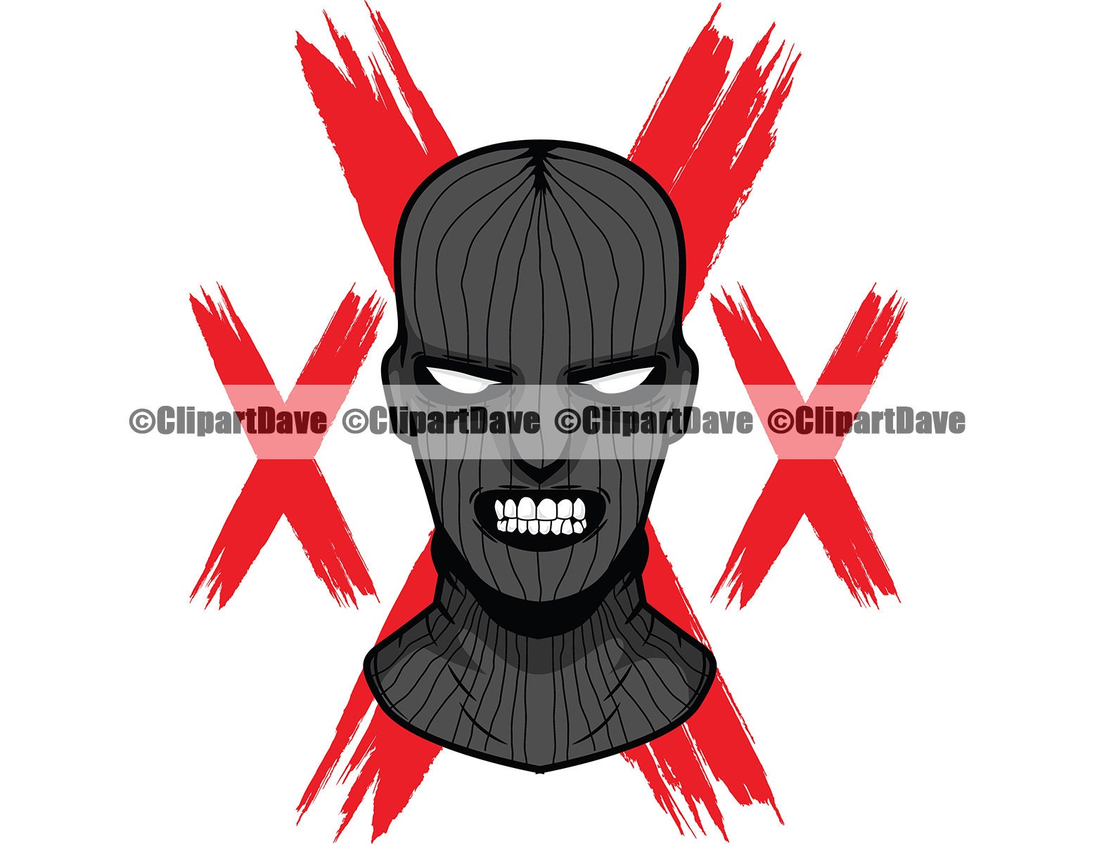 Gangster Ski Mask SVG Design Thug Crime Savage Criminal Hip | Etsy