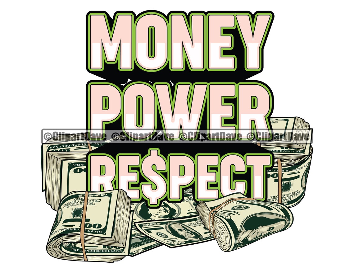 Money Power Respect SVG Design Hustle Cash Knots Rubber Bands | Etsy