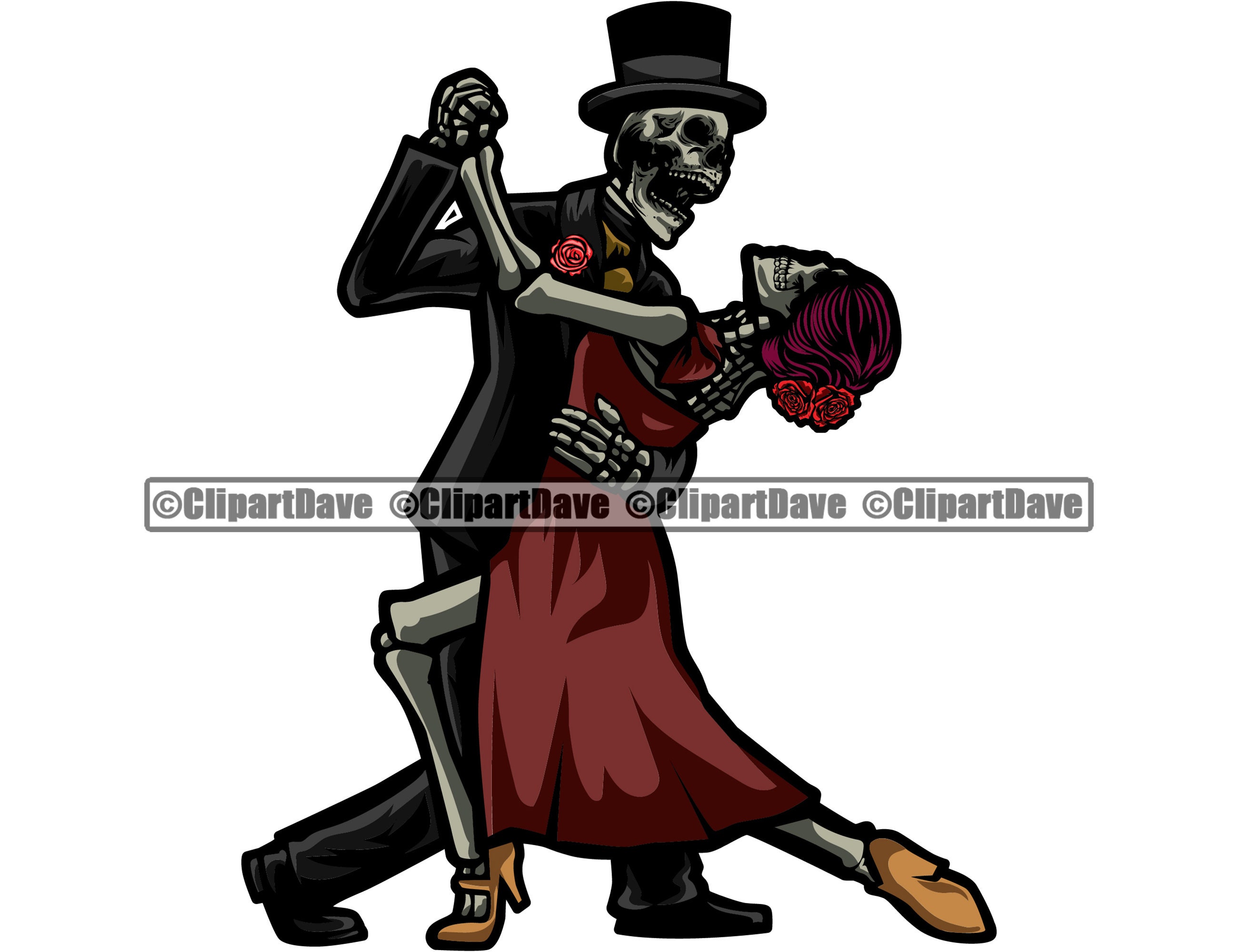 Skeleton Couple Dancing Skull Soulmates Svg Design Logo Tattoo Etsy