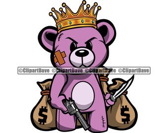 Money Bear Svg | Etsy