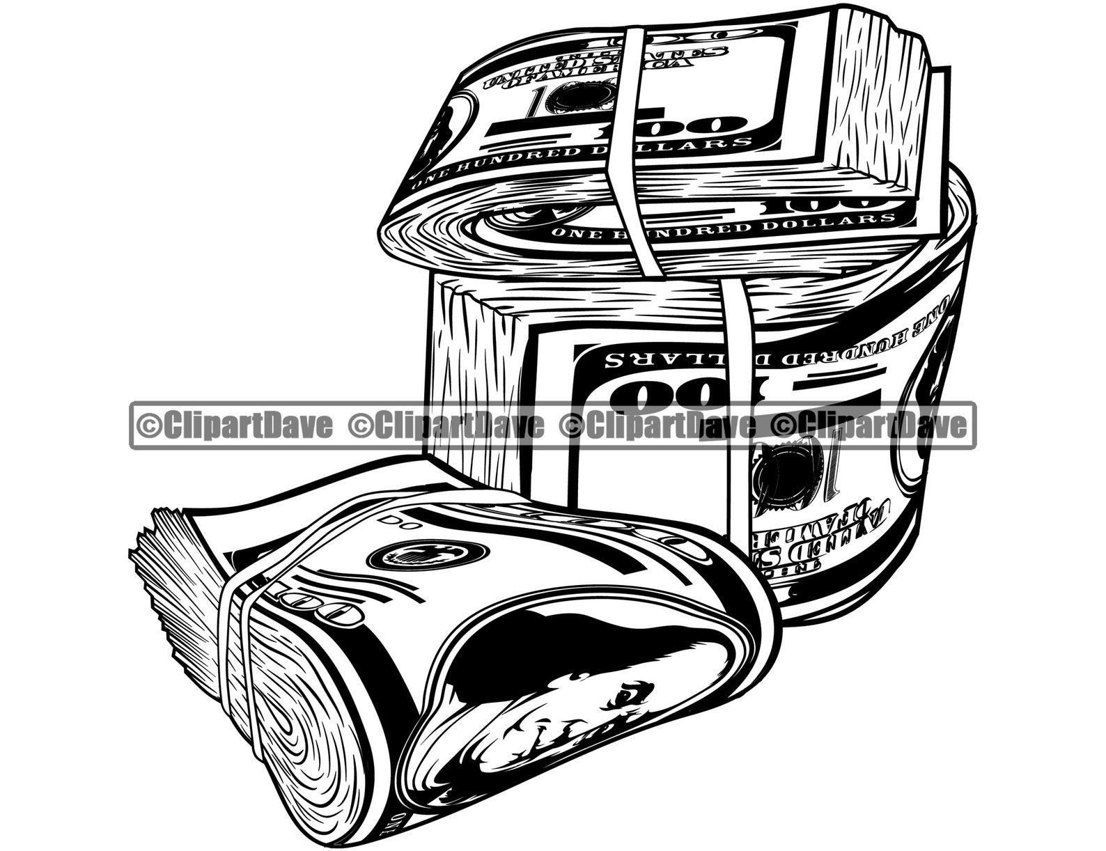 Money Knot Rubber Band SVG Design 100 Dollar Bill Cash Hip Hop | Etsy