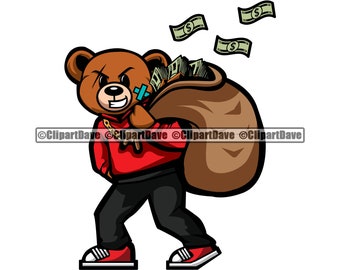 Money Bear Svg | Etsy
