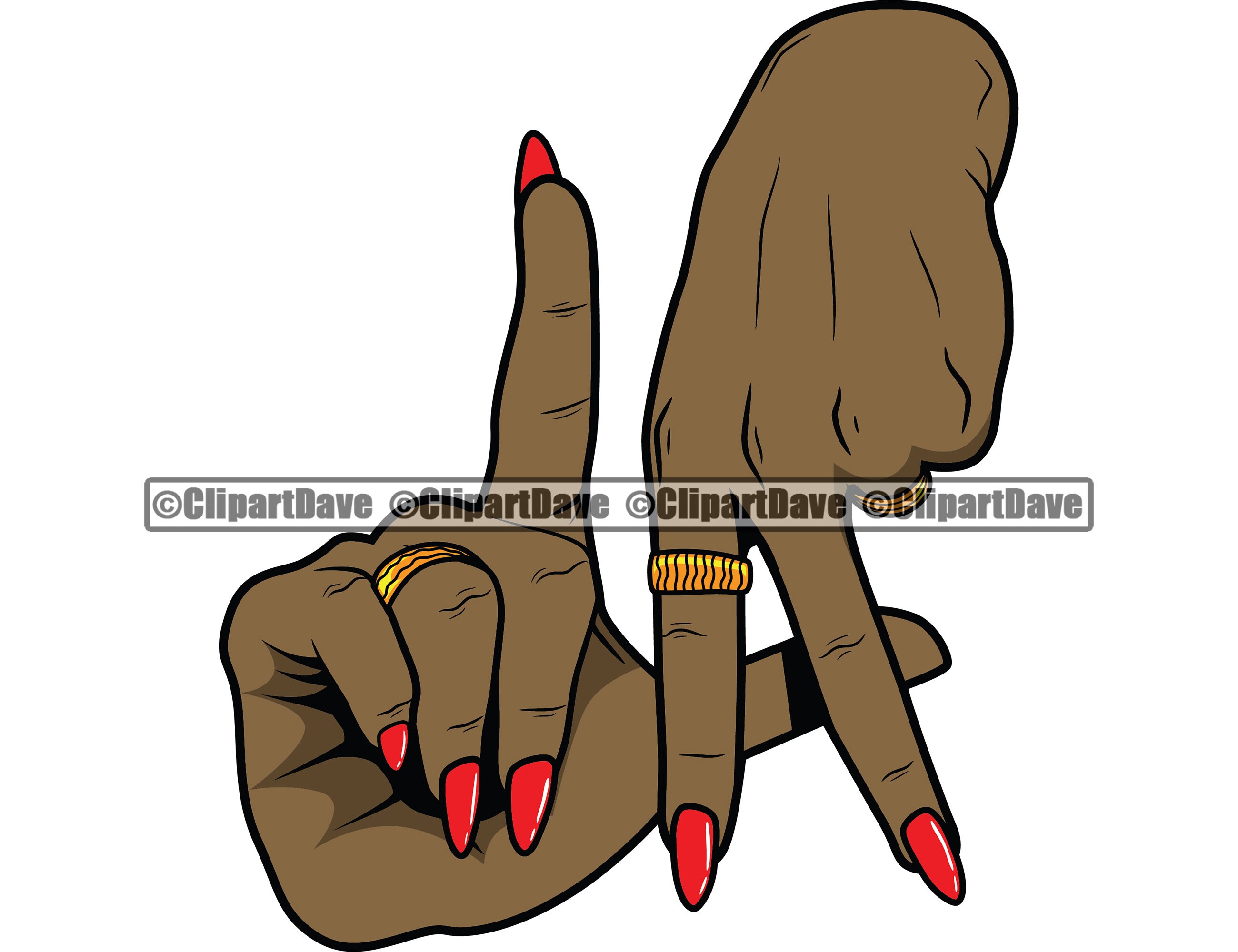 Female Hand Fingers LA Sign Los Angeles SVG Design Woman Thug | Etsy