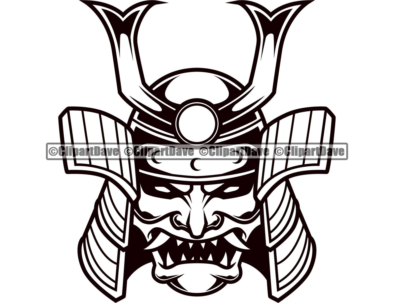 Samurai Warrior Mask SVG Design Japan Japanese Asian | Etsy
