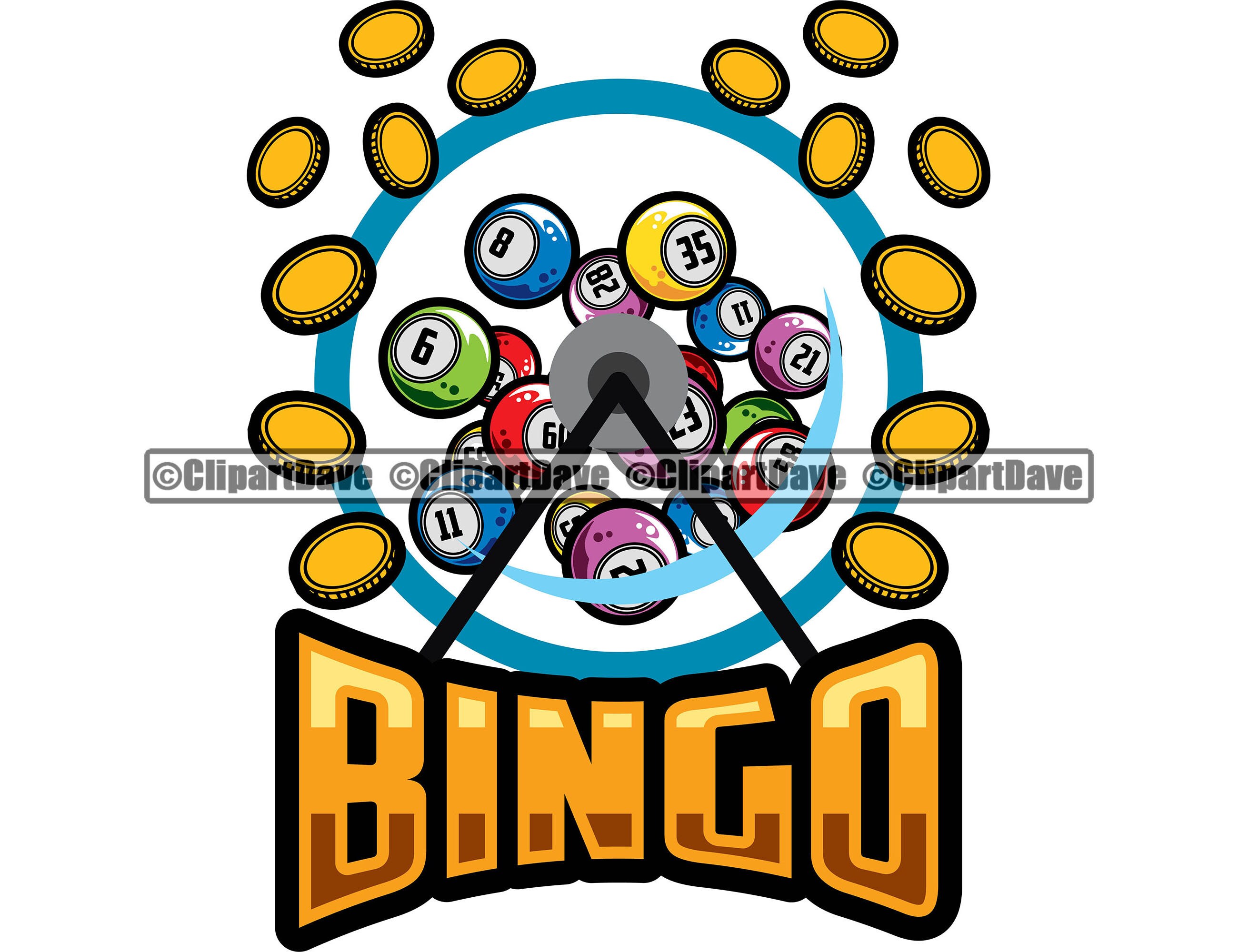 Bingo Lottery Lotto Ball Cage Machine SVG Design Logo Game | Etsy