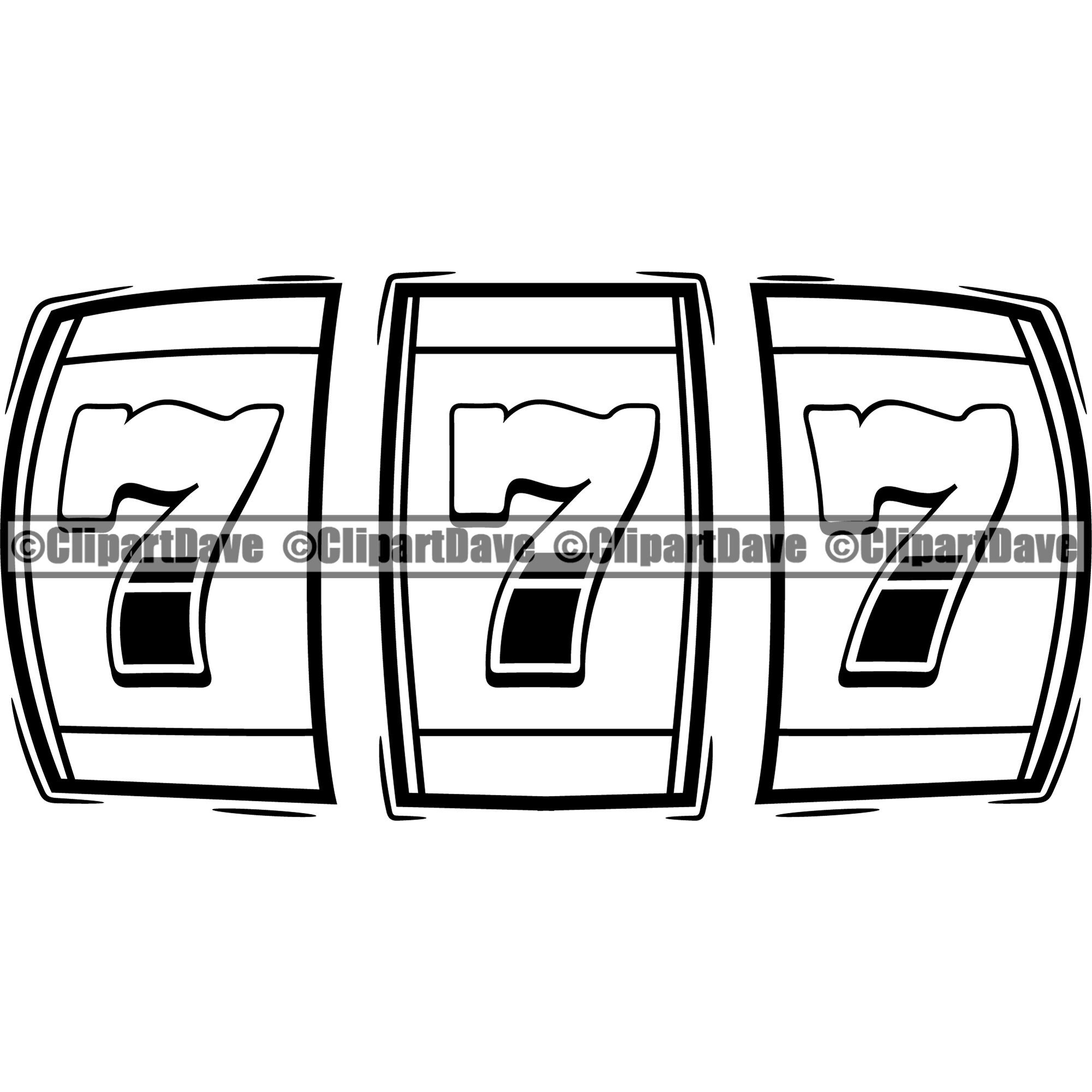 Slot Machine 777 SVG Design Game Lottery Lotto Luck Jackpot | Etsy