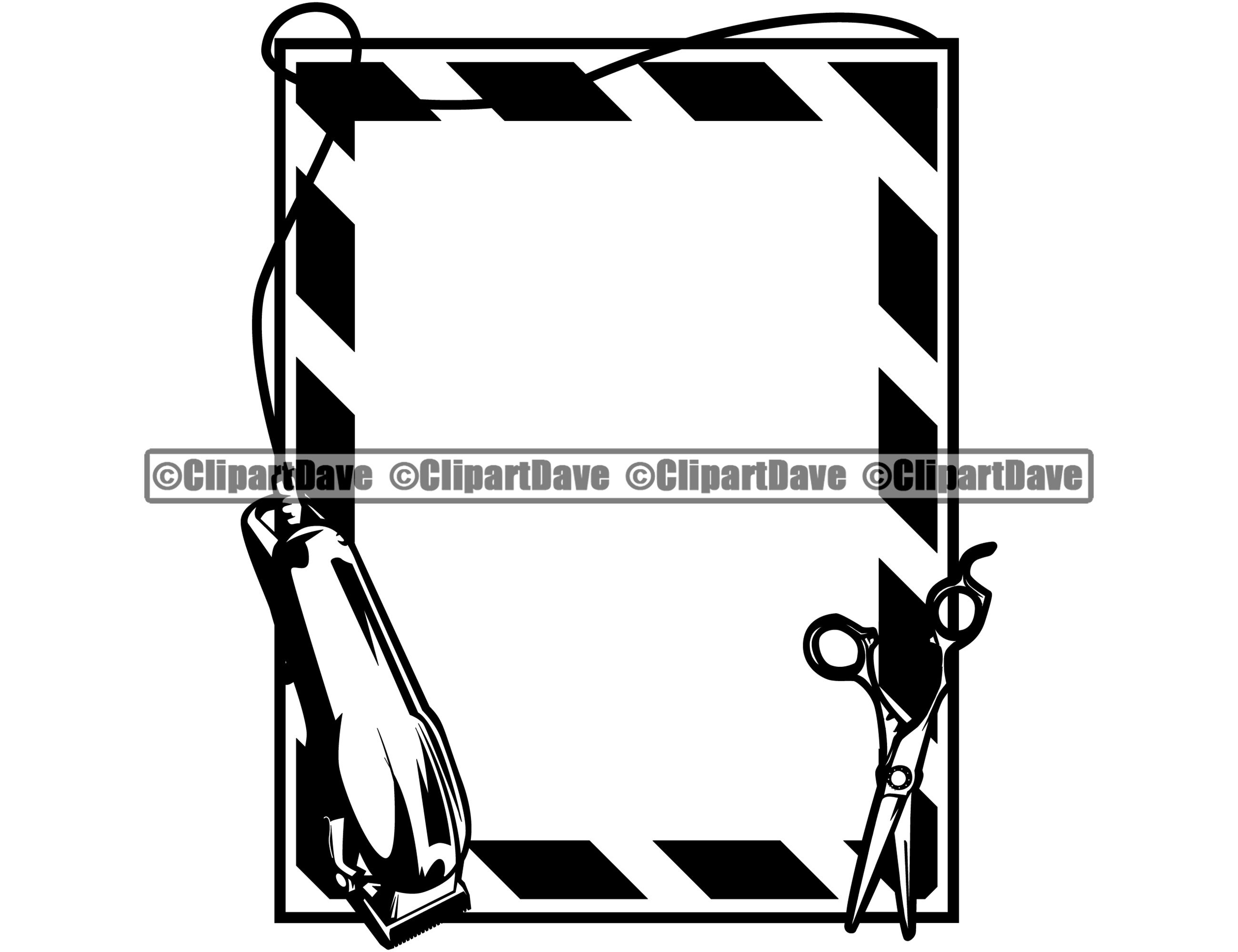 Barbershop Sign Background Border Frame Design Logo | Etsy