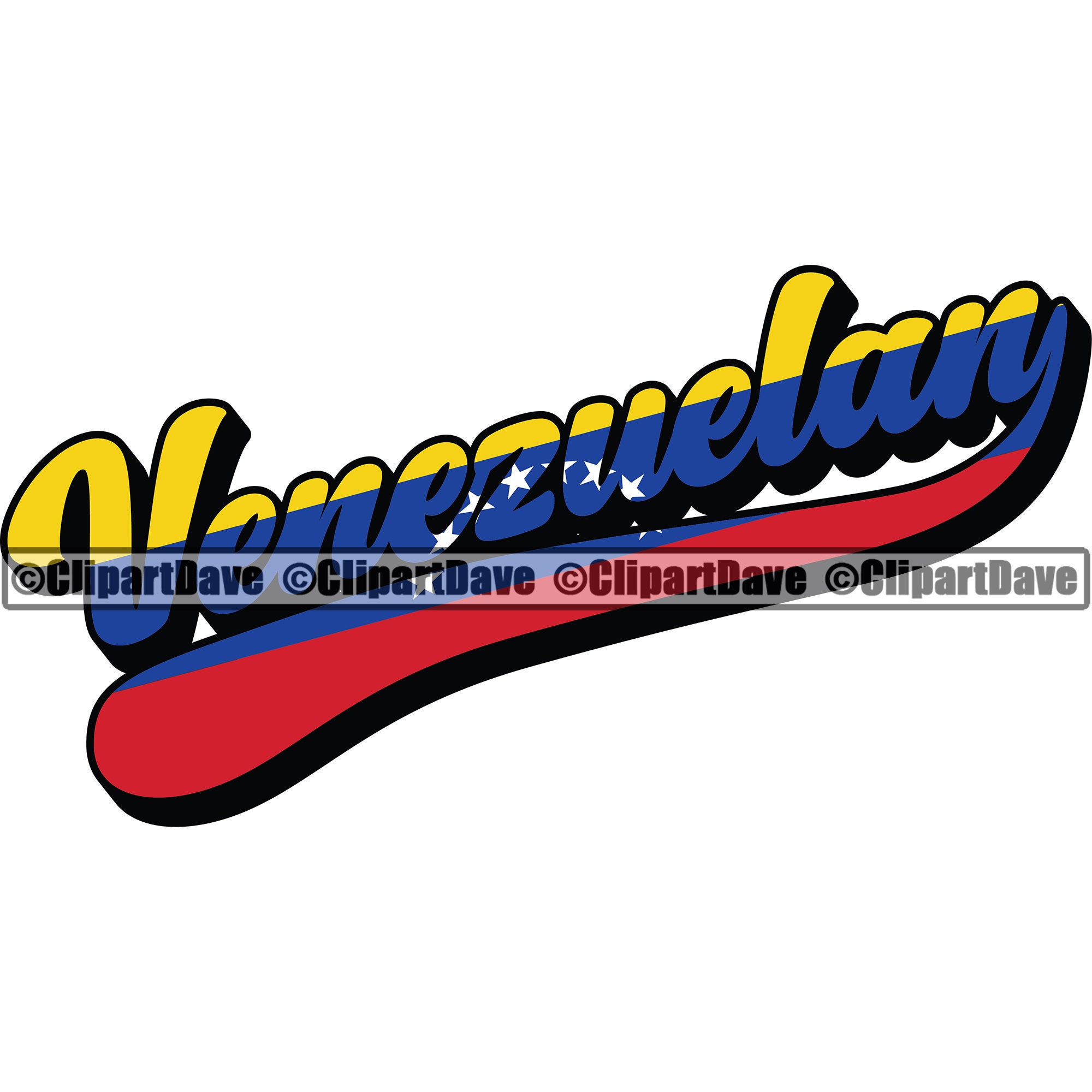 Venezuela Venezuelan Flag Cursive Text Sign Design Logo | Etsy