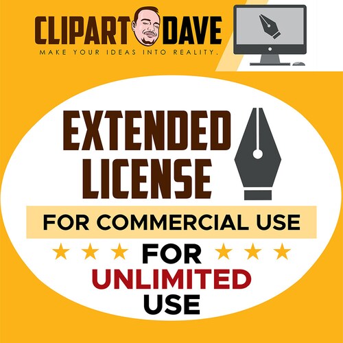 EXTENDED COMMERCIAL LICENSE for One Digital Product Design for | Etsy