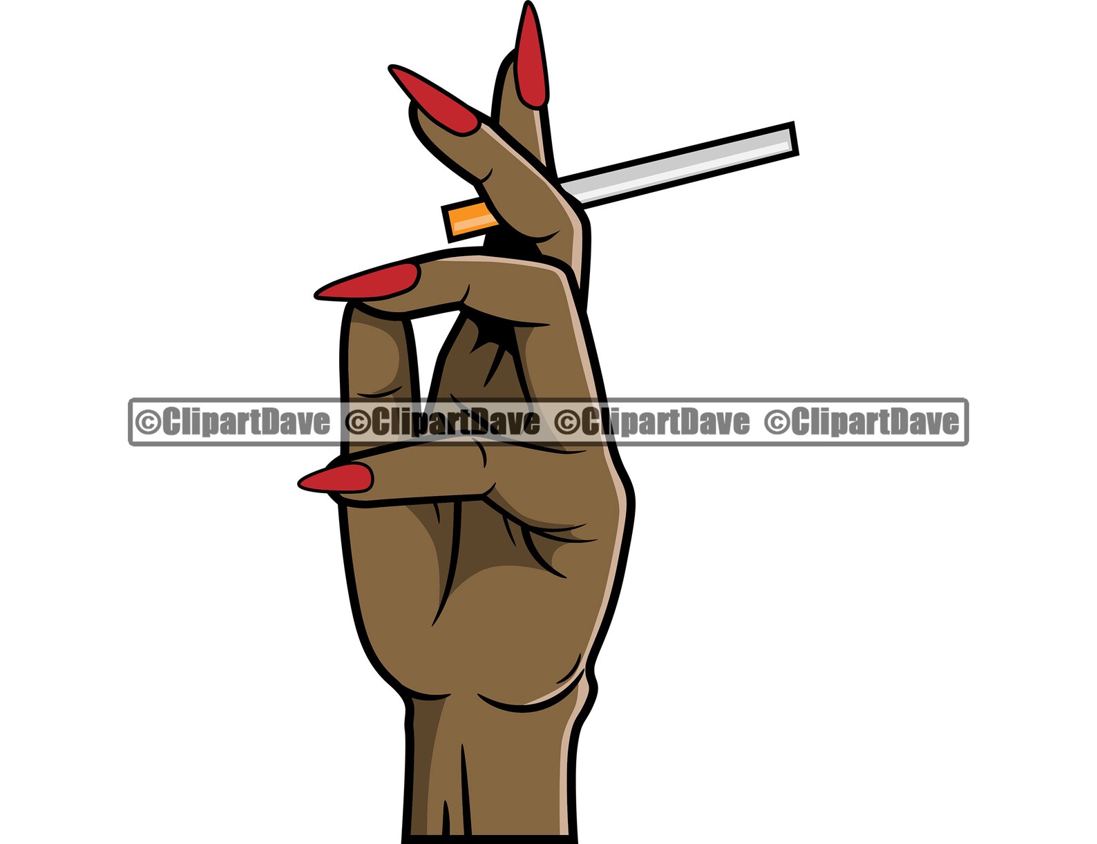 Woman Hand Finger Holding Cigarette SVG Design Logo Smoke | Etsy
