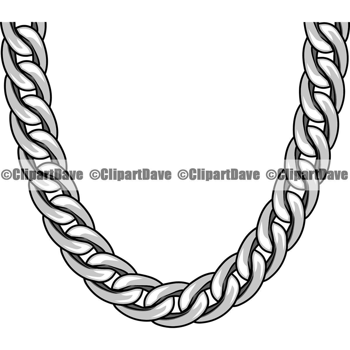 Platinum Silver Chain Link Necklace SVG Design Jewelry Rich Bling Money ...