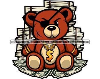 Money Bear Svg | Etsy