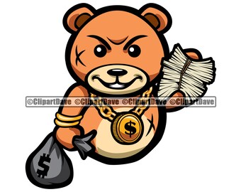 Money Bear Svg | Etsy