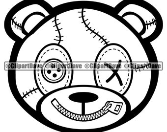 Teddy bear face svg | Etsy België