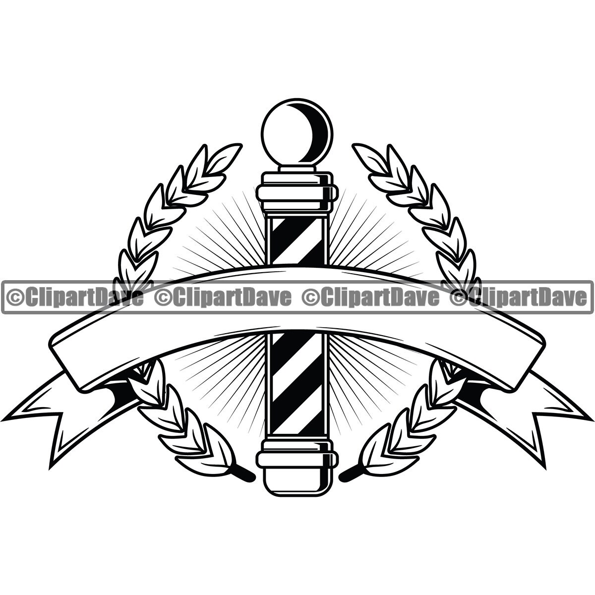 Barbershop Sign SVG Design Logo Barber Pole Hairstylist Hair Haircut ...